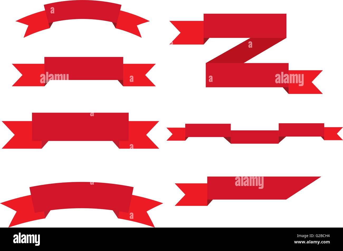 Double ribbons Stock Vector Images - Alamy