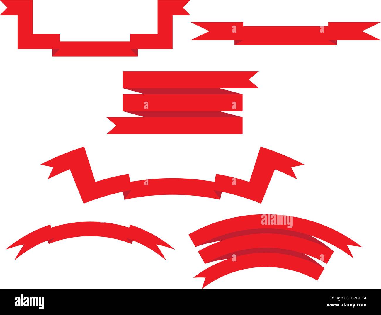 Double ribbons Stock Vector Images - Alamy