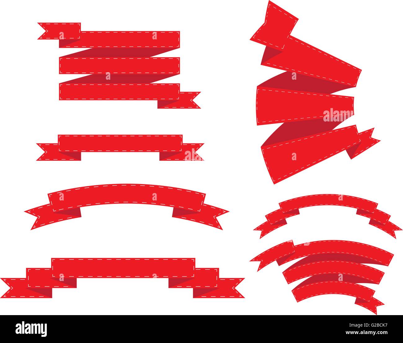 Double ribbons Stock Vector Images - Alamy