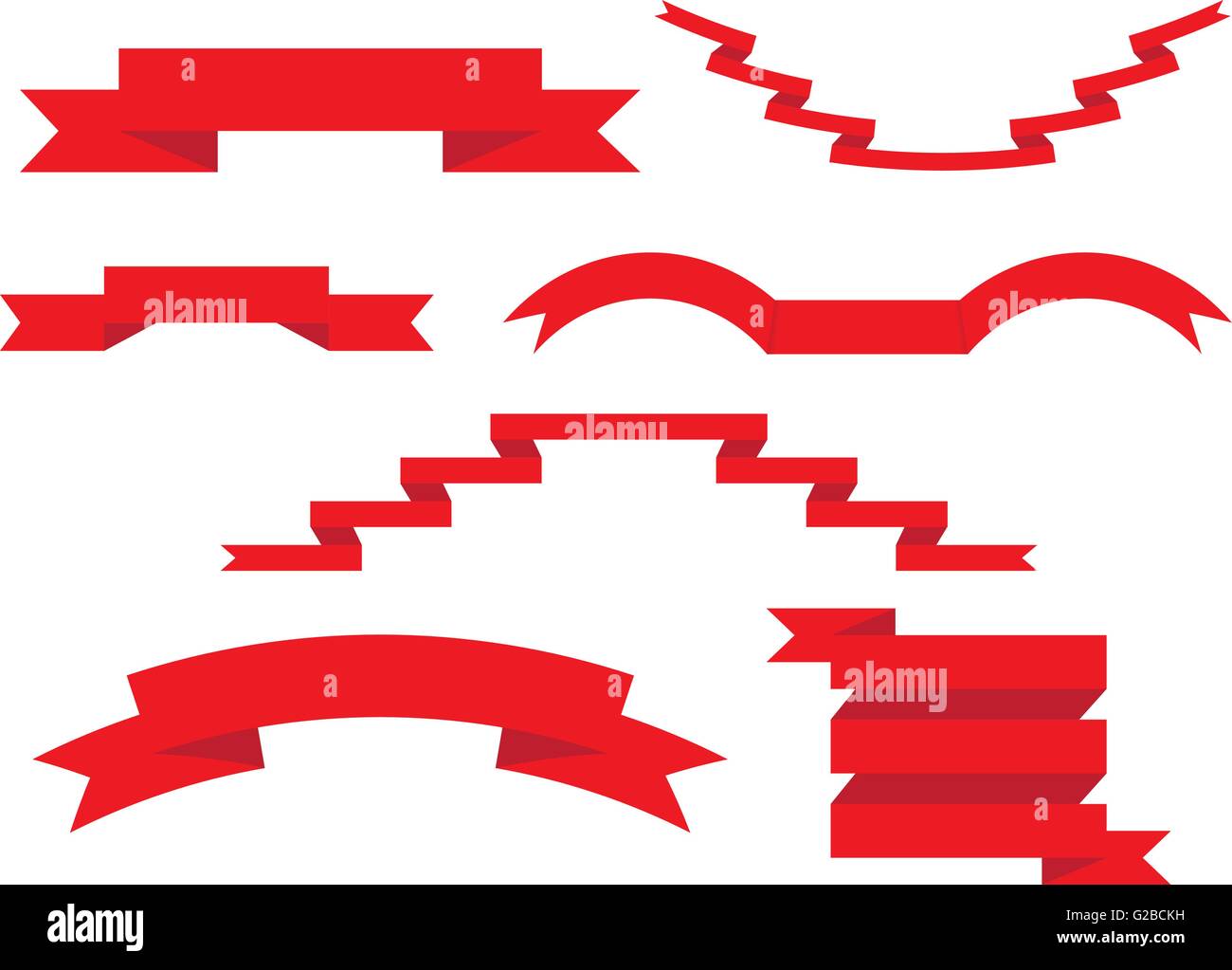 Double ribbons Stock Vector Images - Alamy