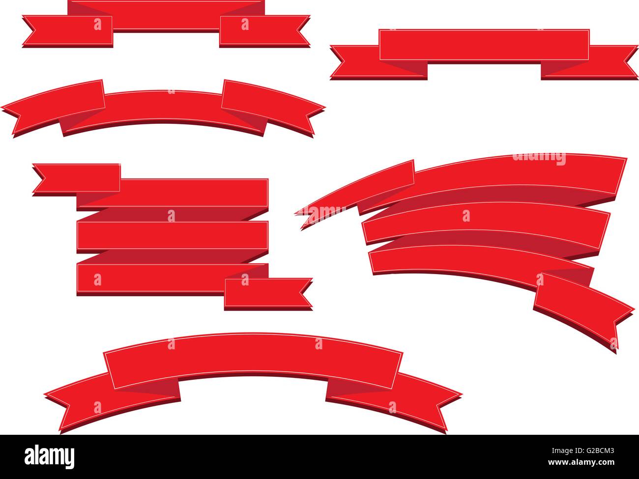 Double ribbons Stock Vector Images - Alamy