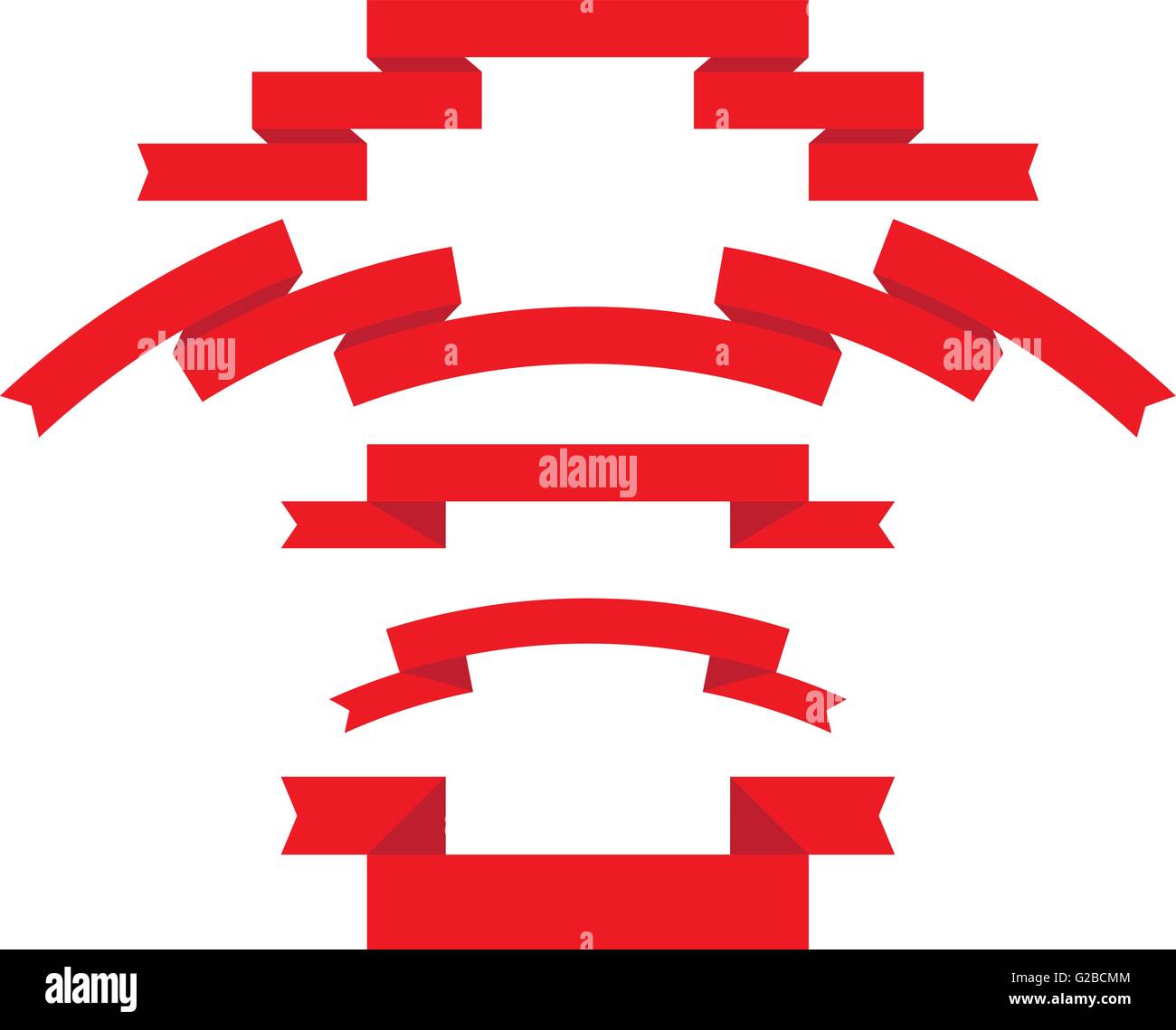 Double ribbons Stock Vector Images - Alamy