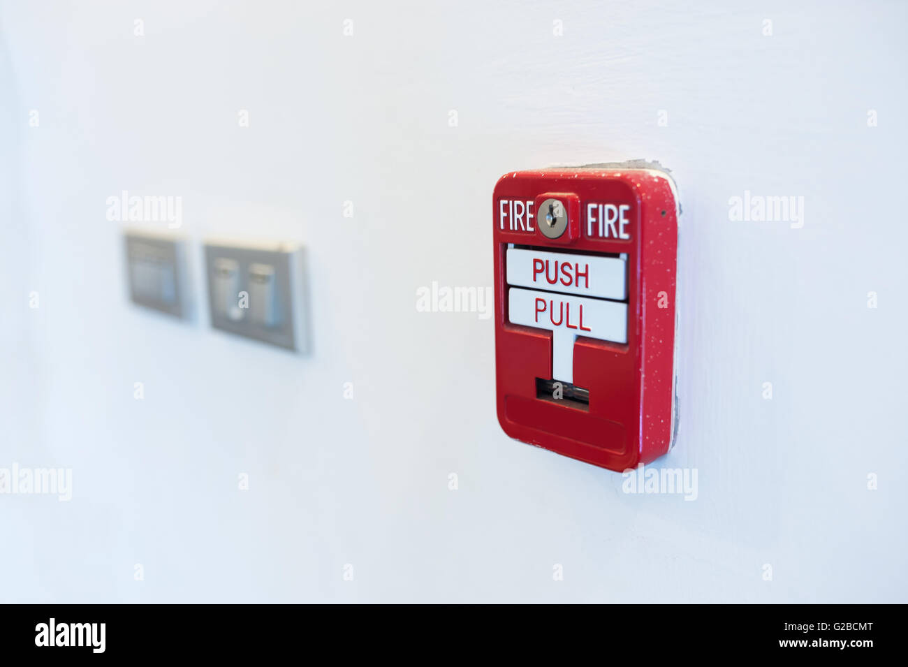 An Fire Alarm near door fire Stock Photo - Alamy