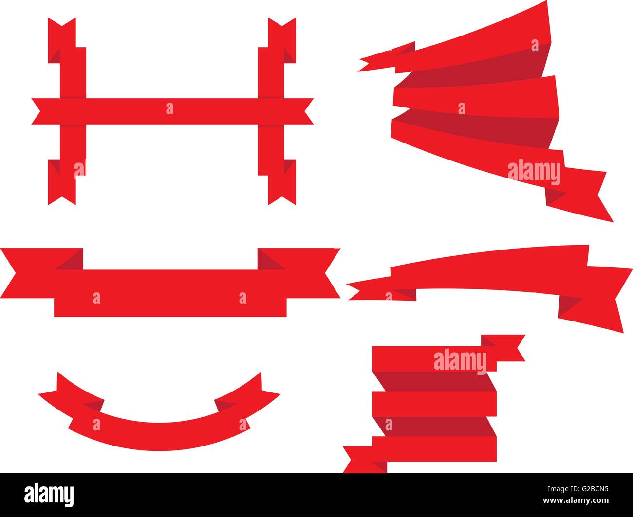 Double ribbons Stock Vector Images - Alamy