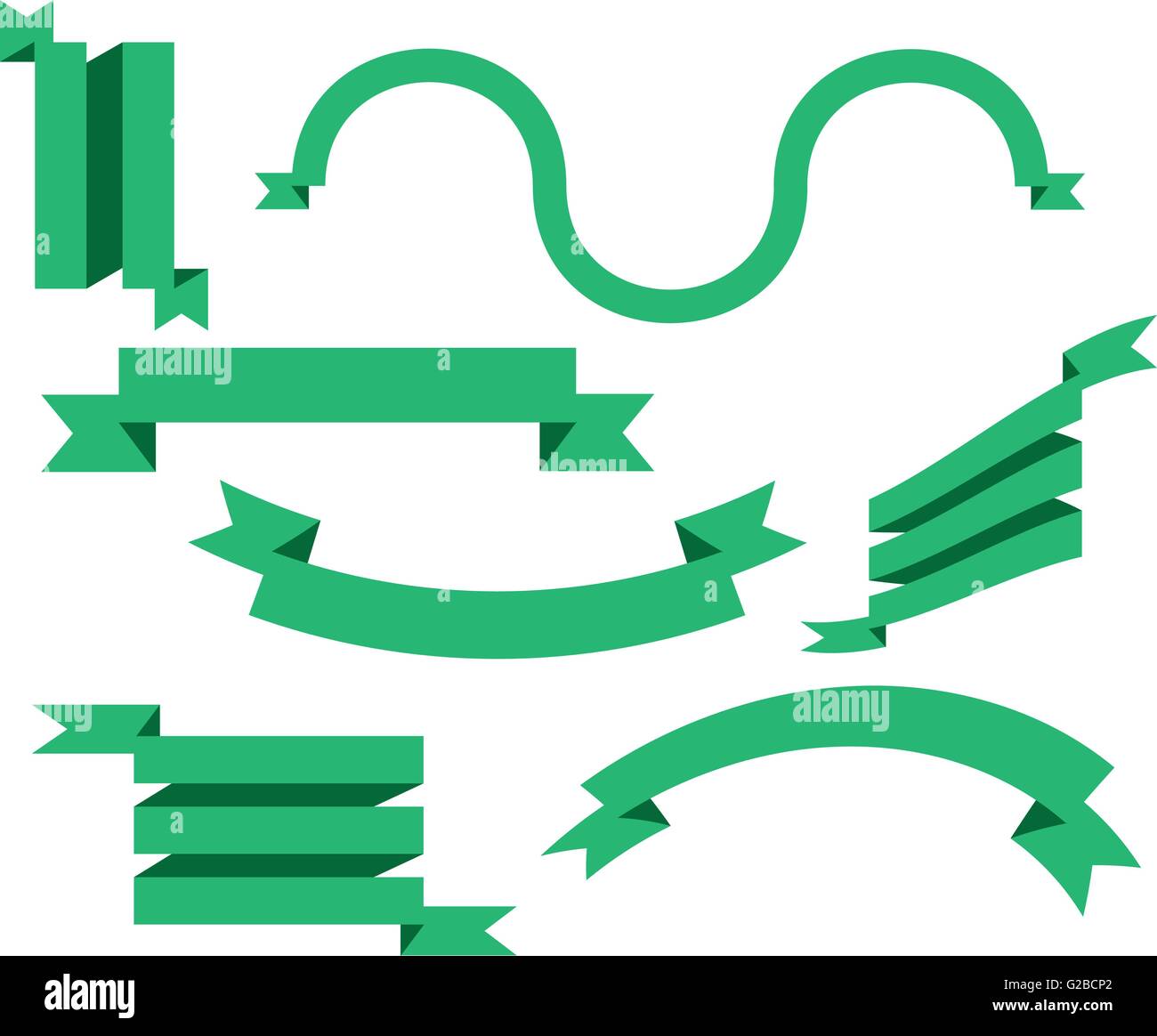 Double ribbons Stock Vector Images - Alamy