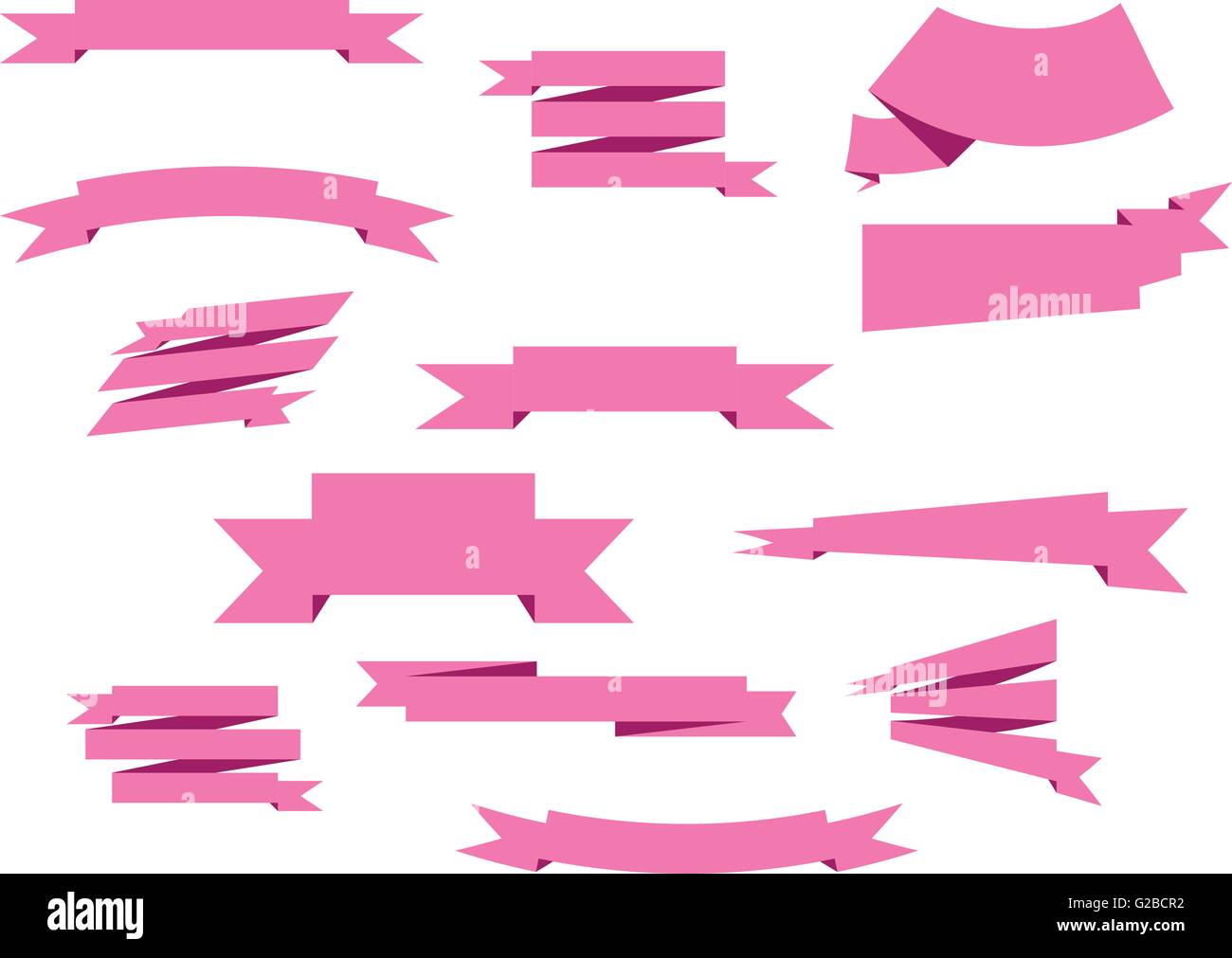 Double ribbons Stock Vector Images - Alamy