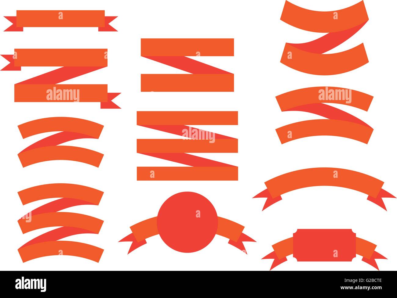 Double ribbons Stock Vector Images - Alamy