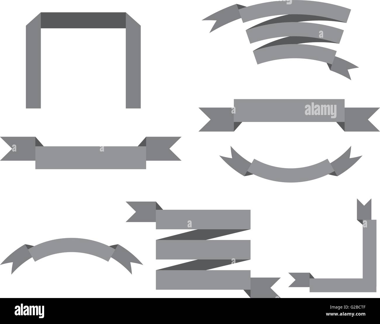 Double ribbons Stock Vector Images - Alamy