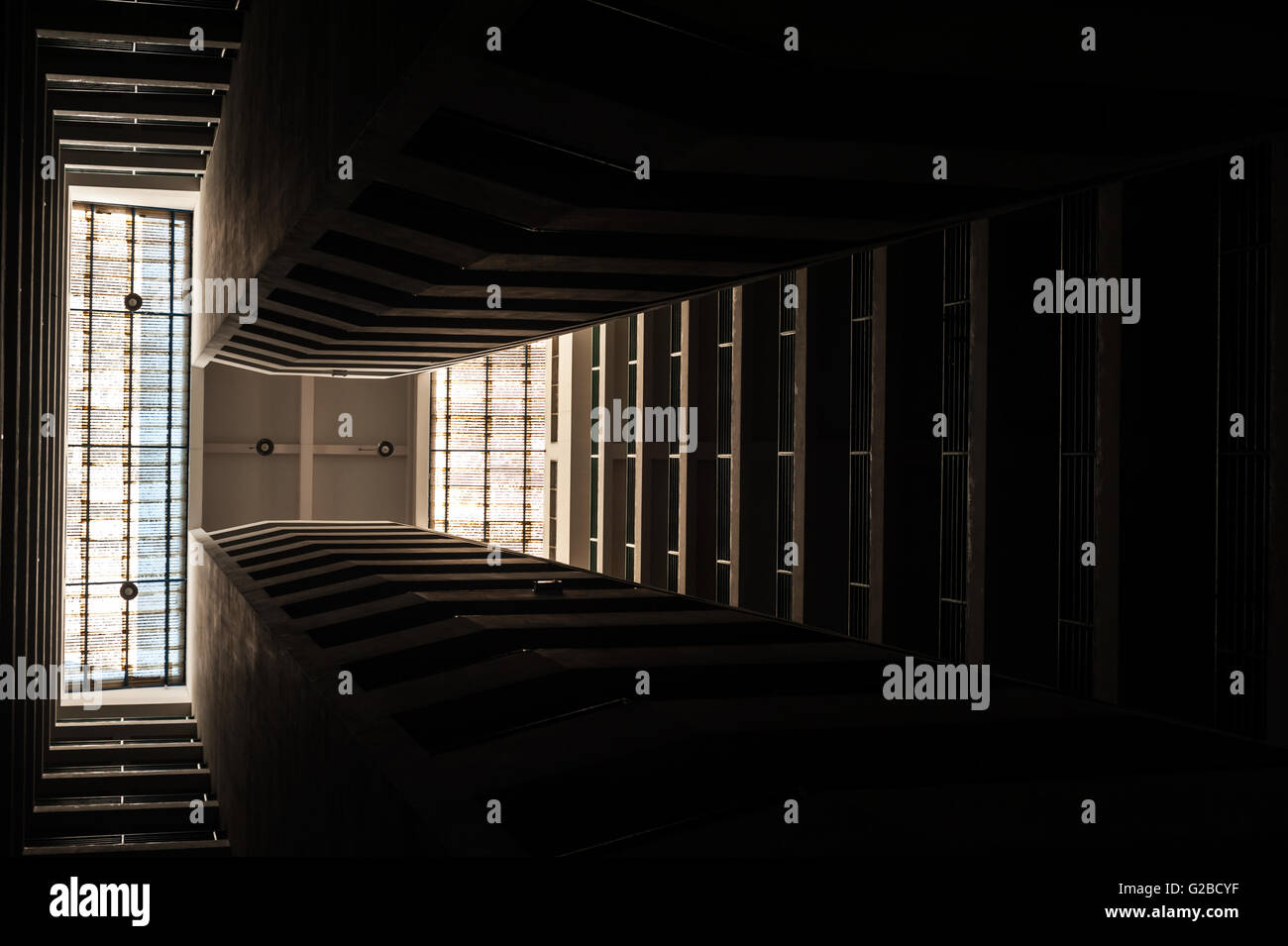 An Abstract Building in low light Stock Photo - Alamy