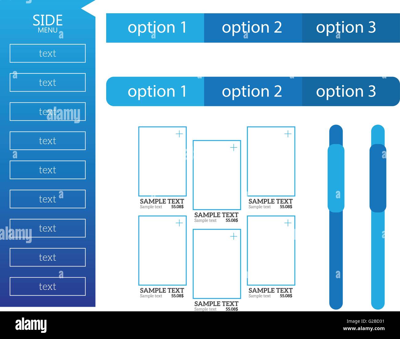 UI elements set of components featuring the flat design trend EPS10 ...