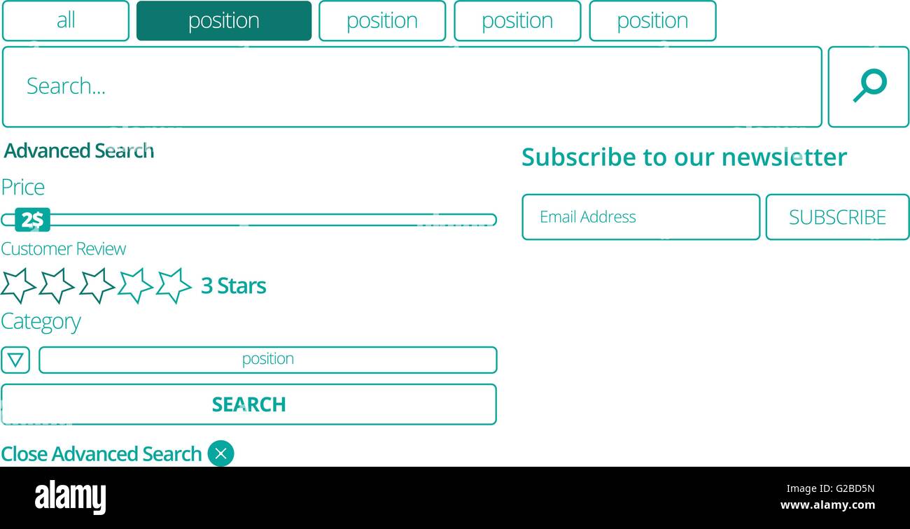 Set search bar vector Stock Vector Images - Alamy