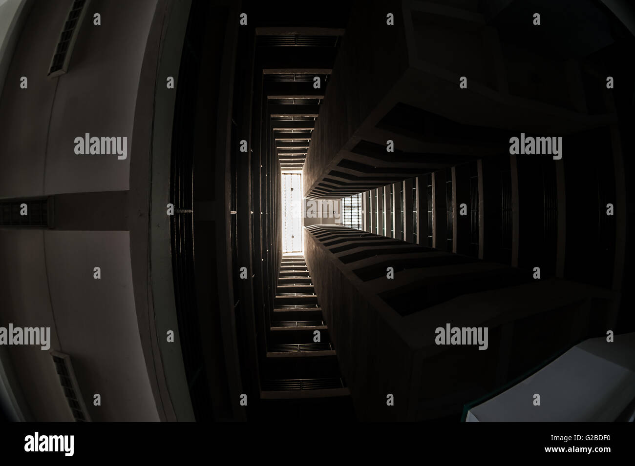 An Abstract Building in low light Stock Photo - Alamy