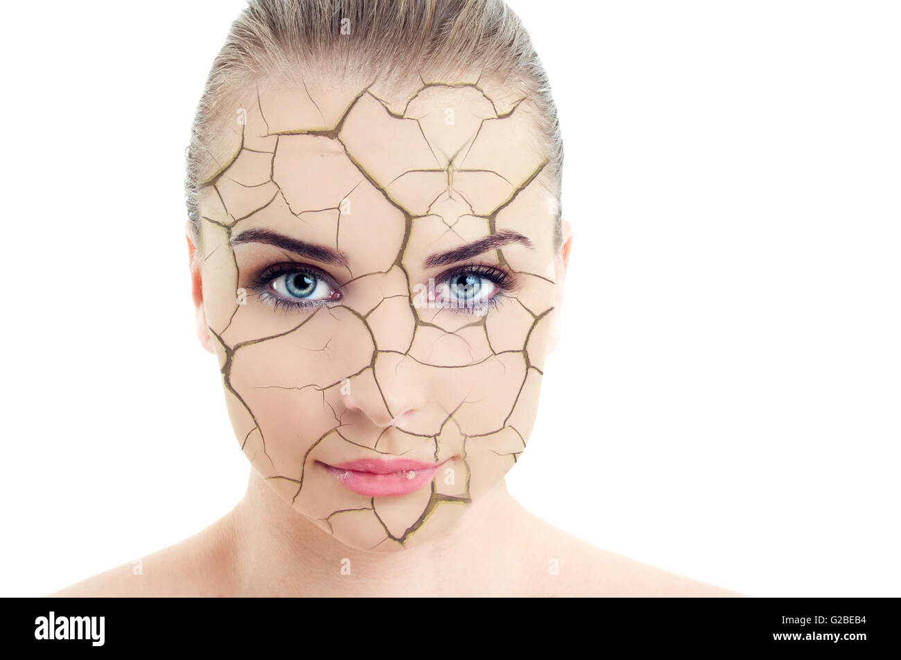 Crack cracked face hi-res stock photography and images - Alamy