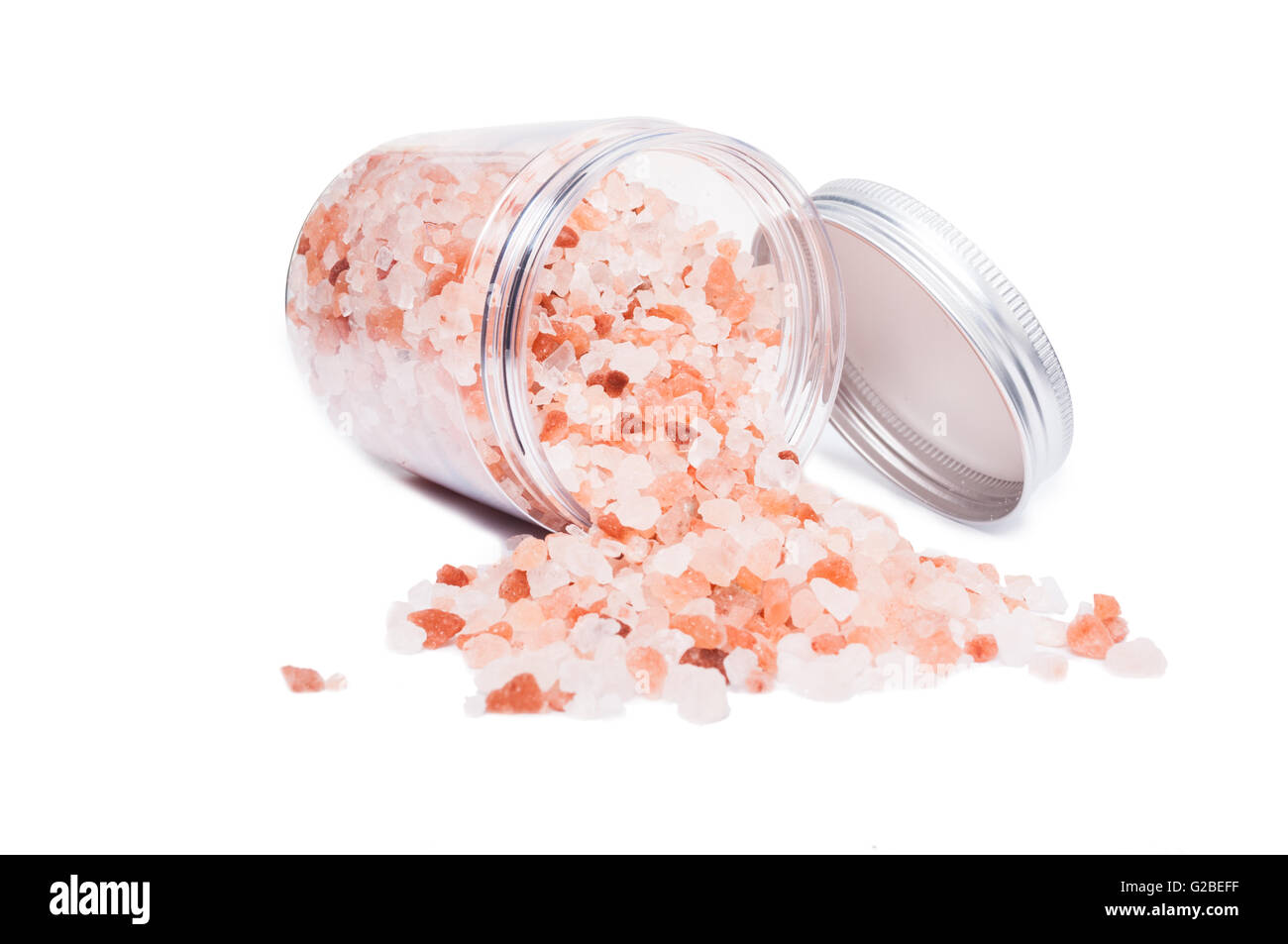 Himalayan pink seasoning salt for kitchen cooking in transparent ...