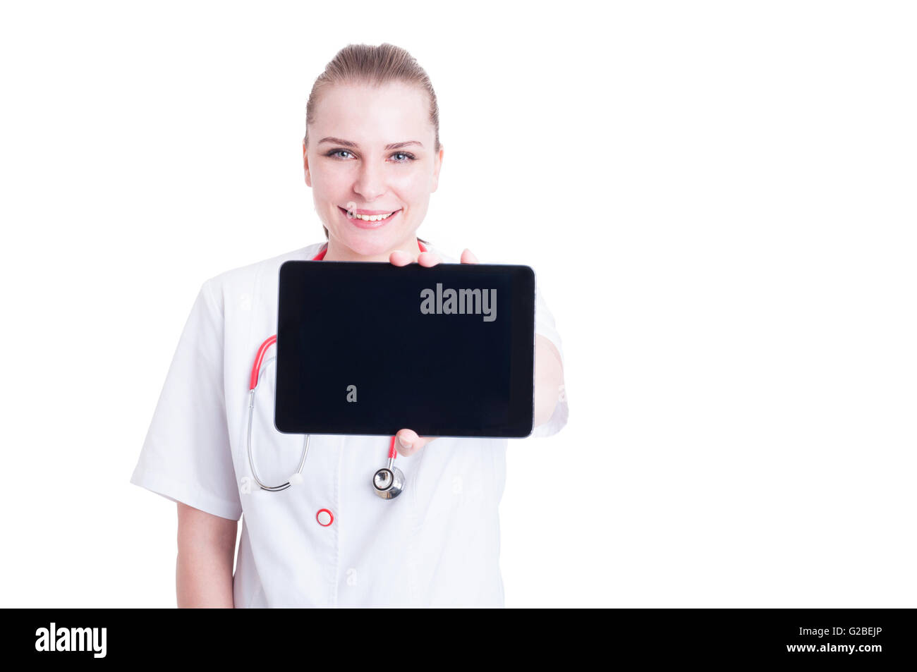 Medical tablet screen empty Cut Out Stock Images & Pictures - Alamy