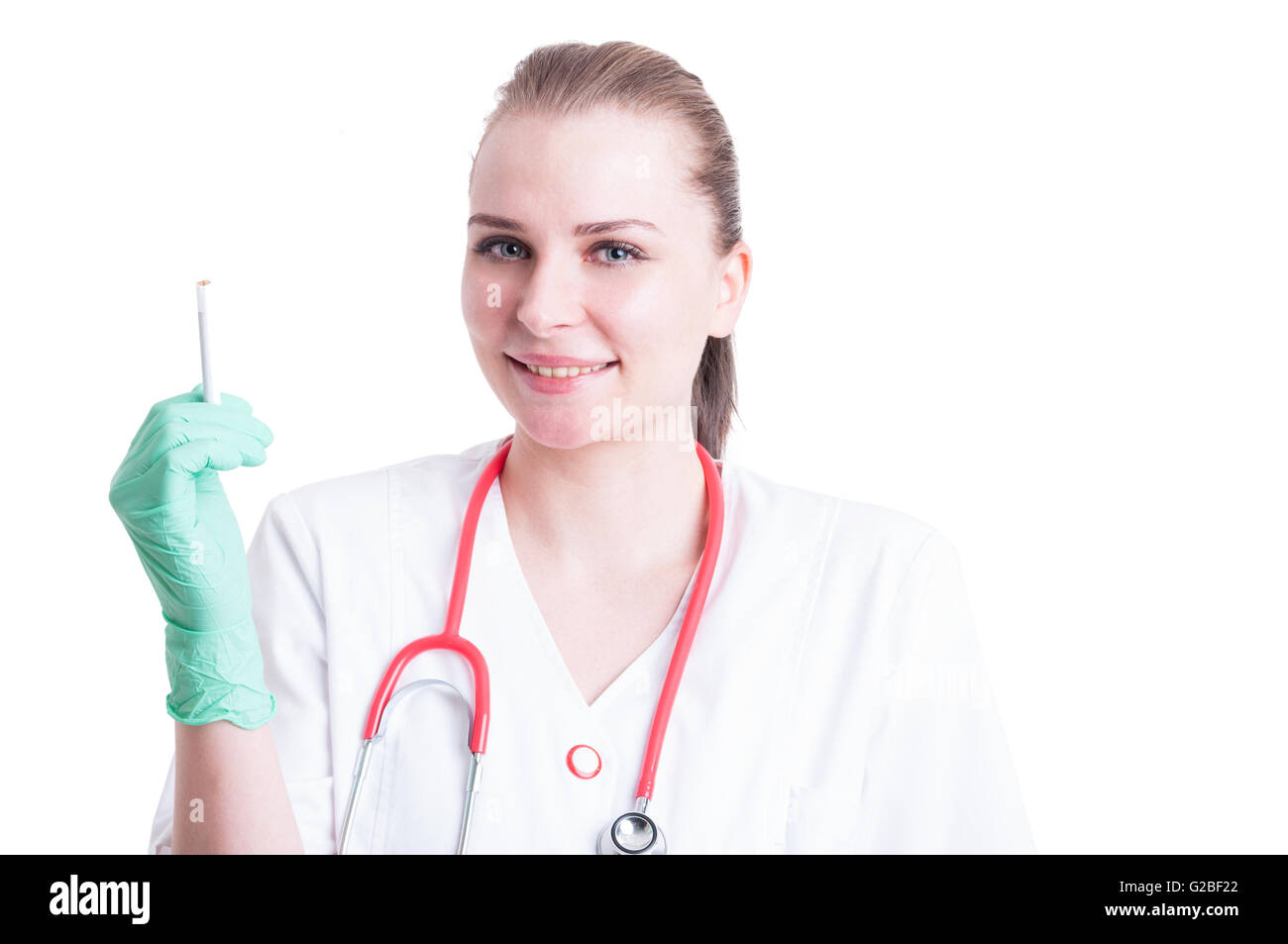 Nurse doctor smoking cigarette hi-res stock photography and images - Alamy