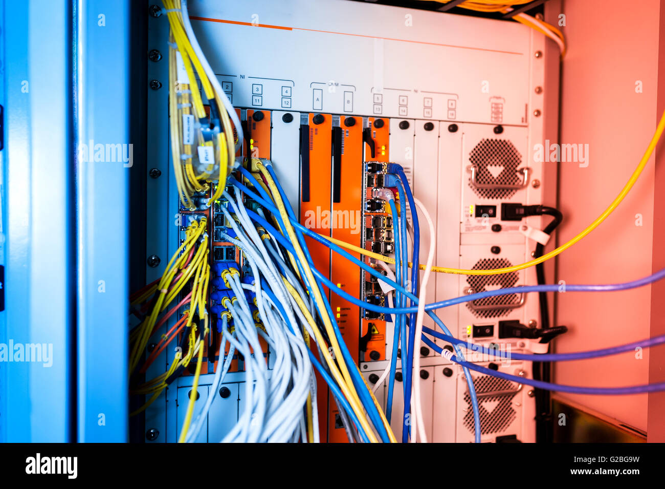 Core switch technology in network room place Stock Photo - Alamy