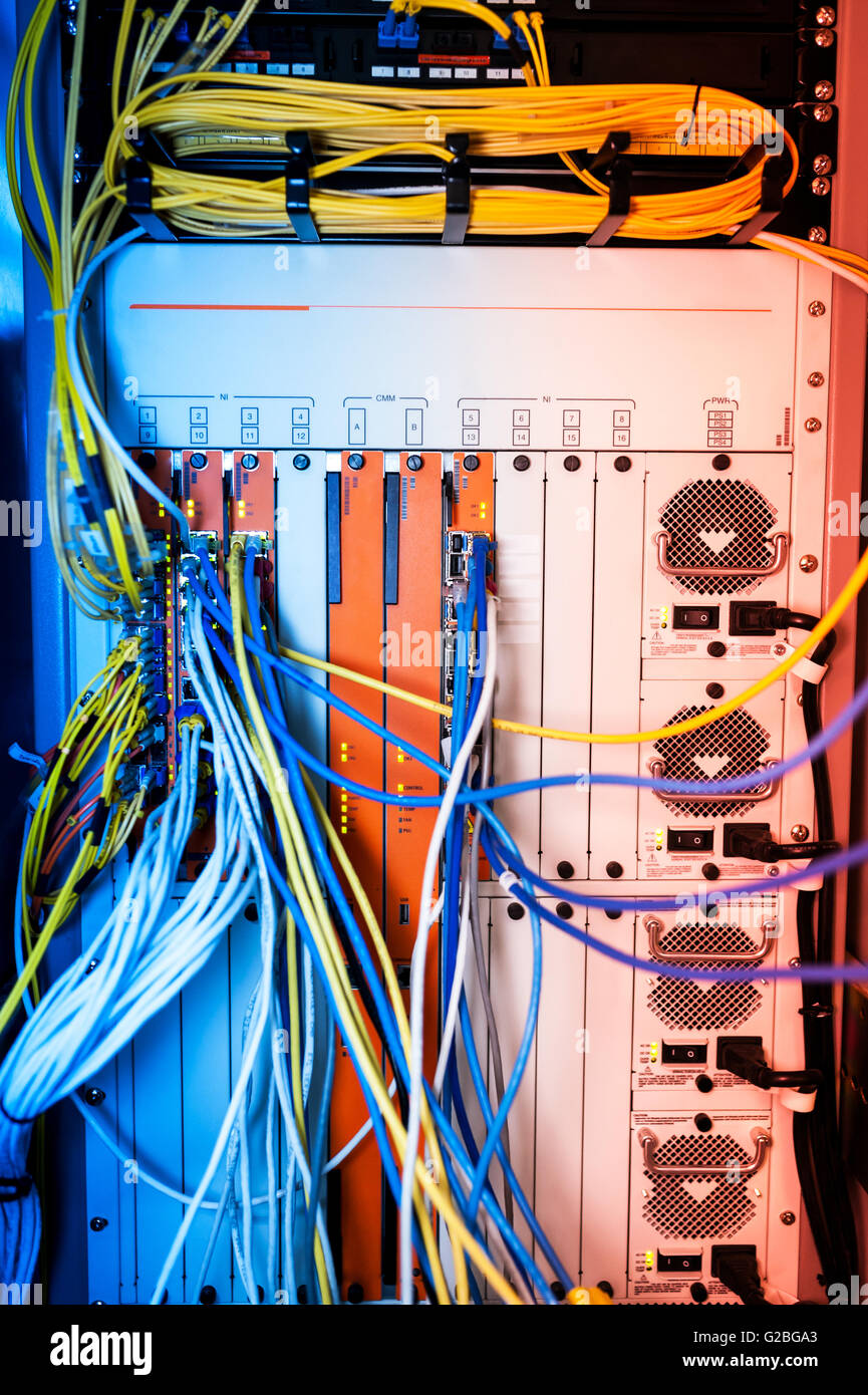 Core switch technology in network room place Stock Photo - Alamy