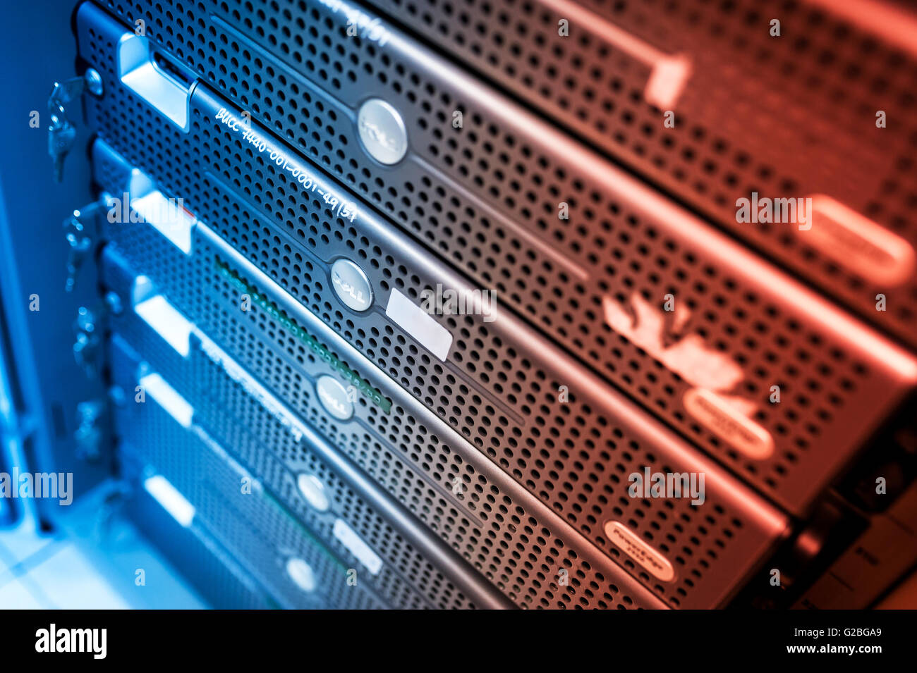 Storage servers in data room Domestic Room Stock Photo - Alamy