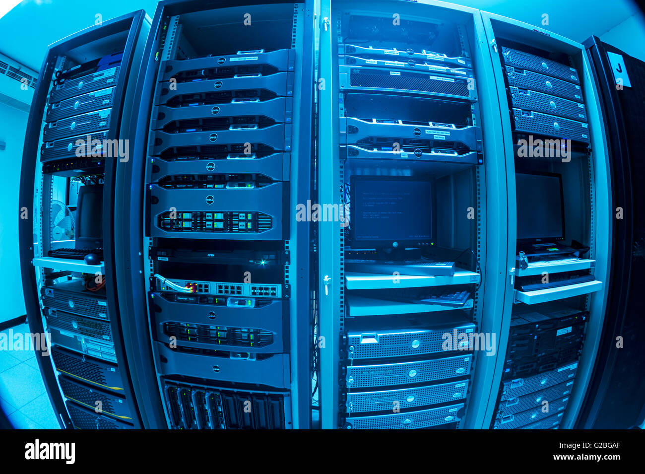 Storage servers in data room Domestic Room Stock Photo - Alamy