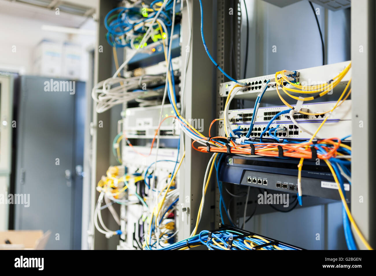 Core switch technology in network room place Stock Photo - Alamy