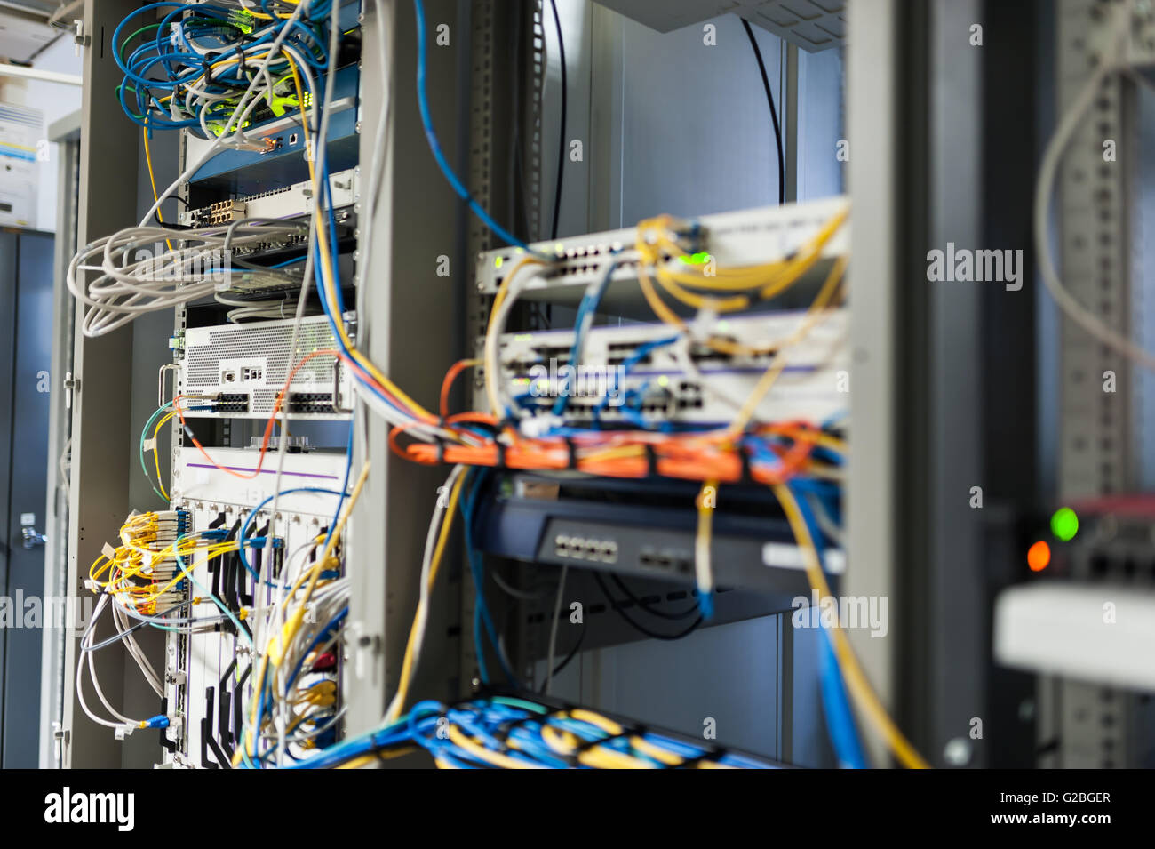 Core switch technology in network room place Stock Photo - Alamy