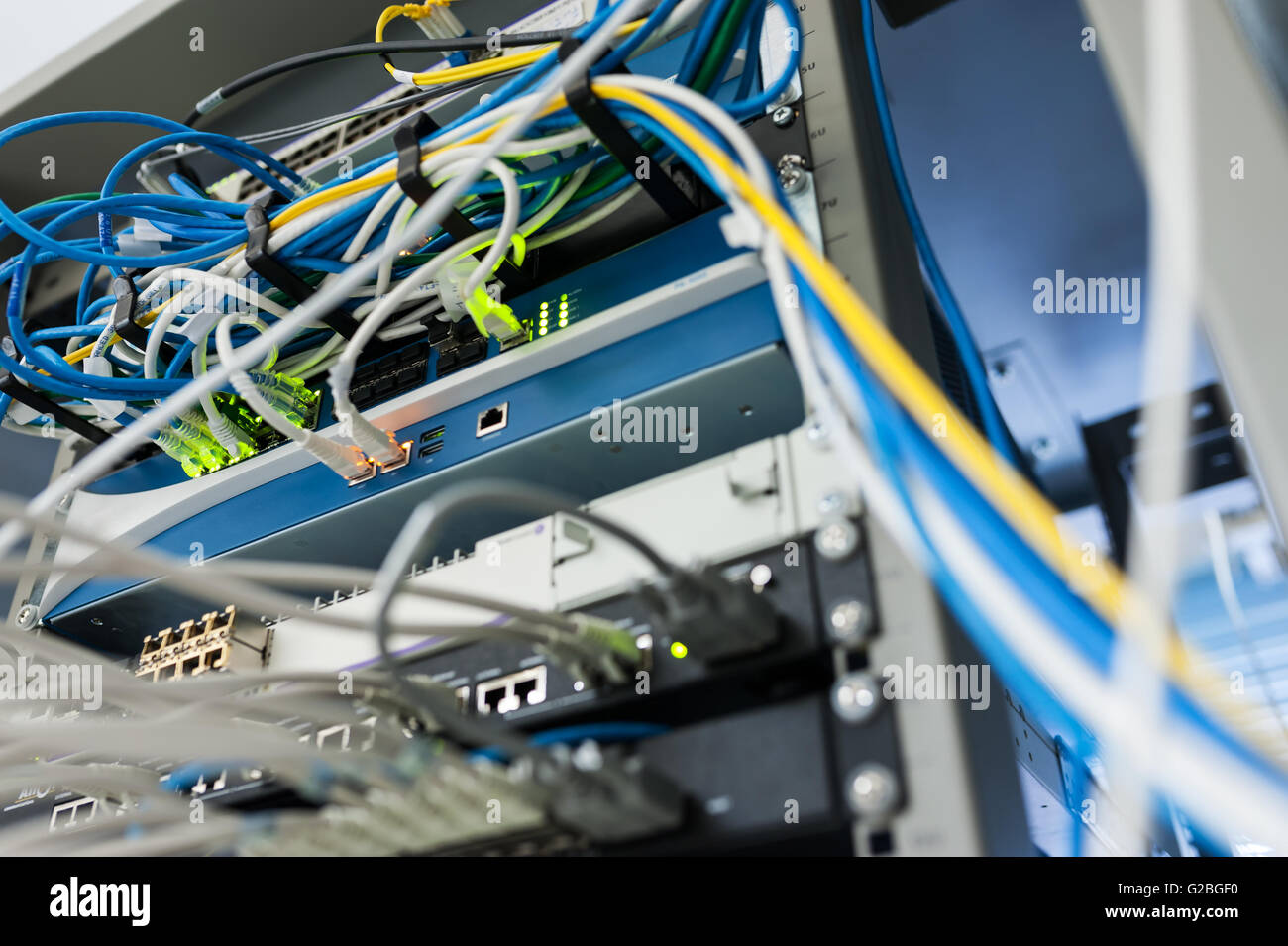 Core switch technology in network room place Stock Photo - Alamy