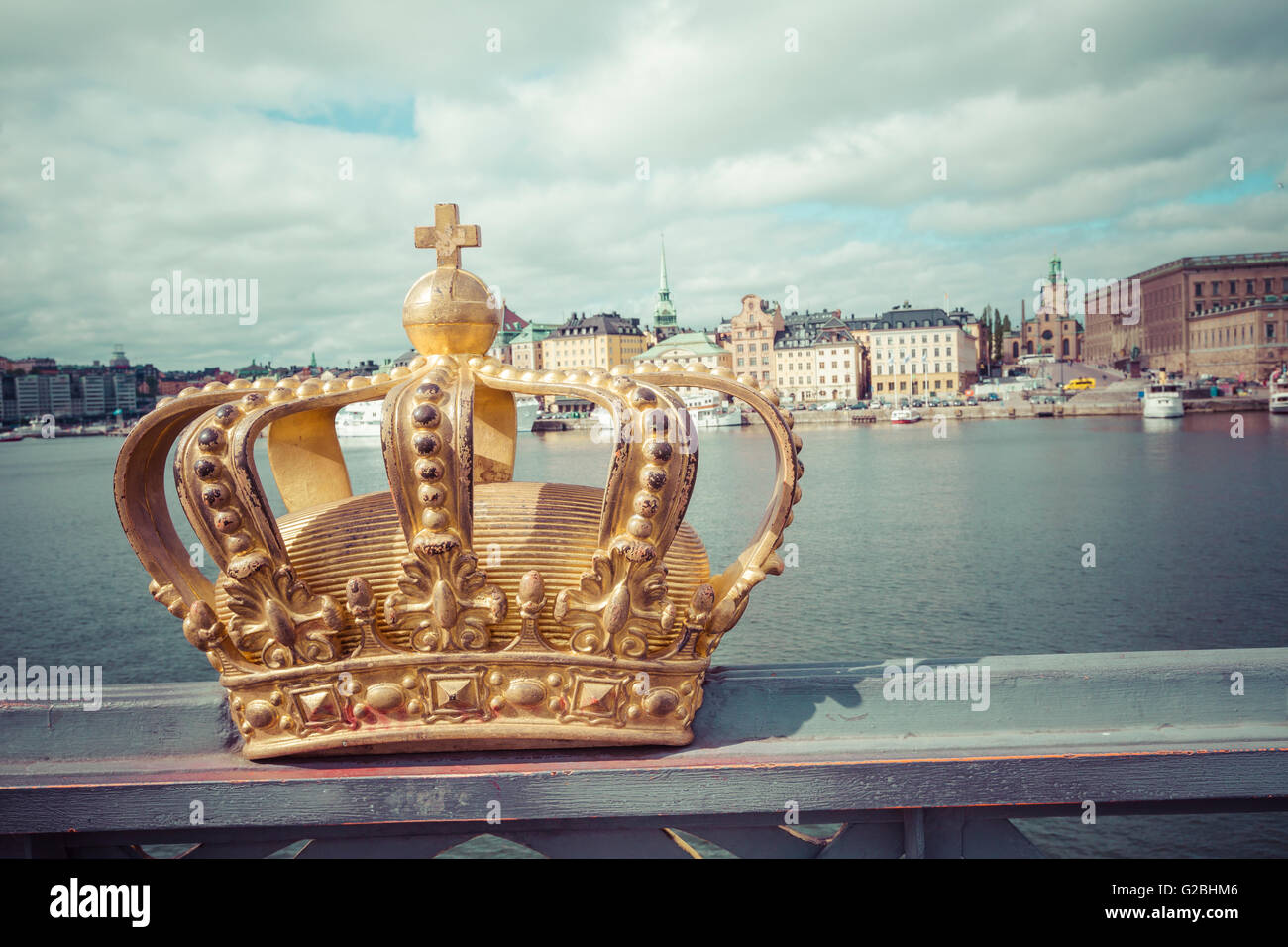 Skeppsholmsbron (Skeppsholm Bridge) With Its Famous Golden Crown In ...