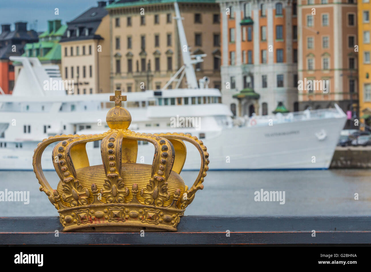Skeppsholmsbron (Skeppsholm Bridge) With Its Famous Golden Crown In ...
