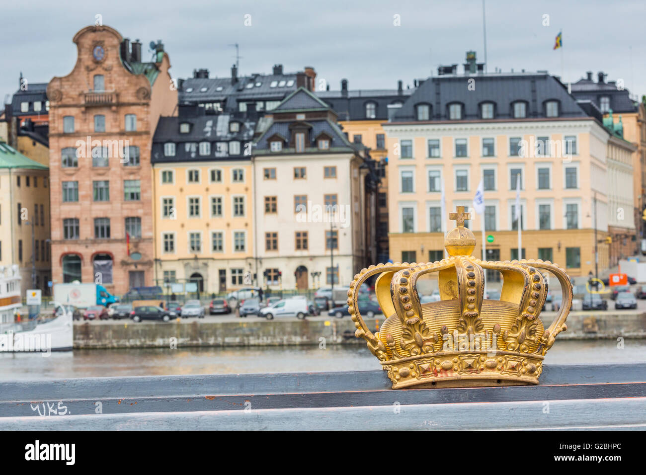 Skeppsholmsbron (Skeppsholm Bridge) With Its Famous Golden Crown In ...