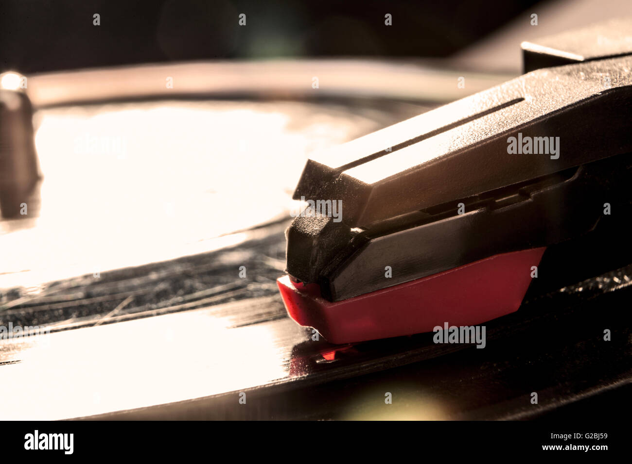 Closeup to a black pickup with disk Stock Photo - Alamy