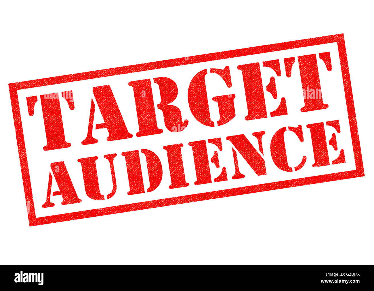 TARGET AUDIENCE red Rubber Stamp over a white background Stock Photo ...