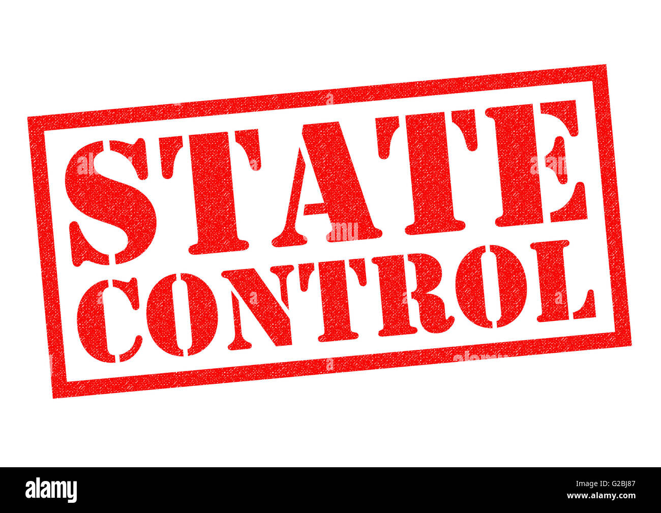 STATE CONTROL red Rubber Stamp over a white background Stock Photo - Alamy