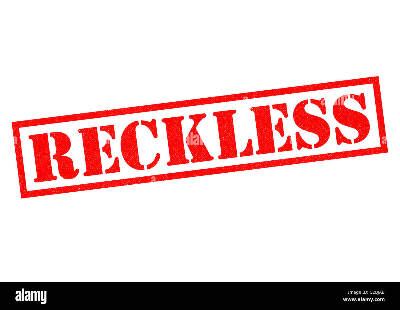 RECKLESS red Rubber Stamp over a white background Stock Photo - Alamy
