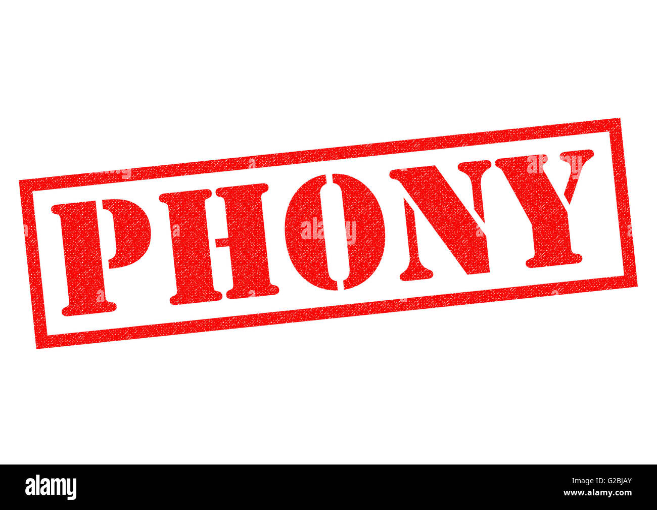 PHONY red Rubber Stamp over a white background Stock Photo - Alamy