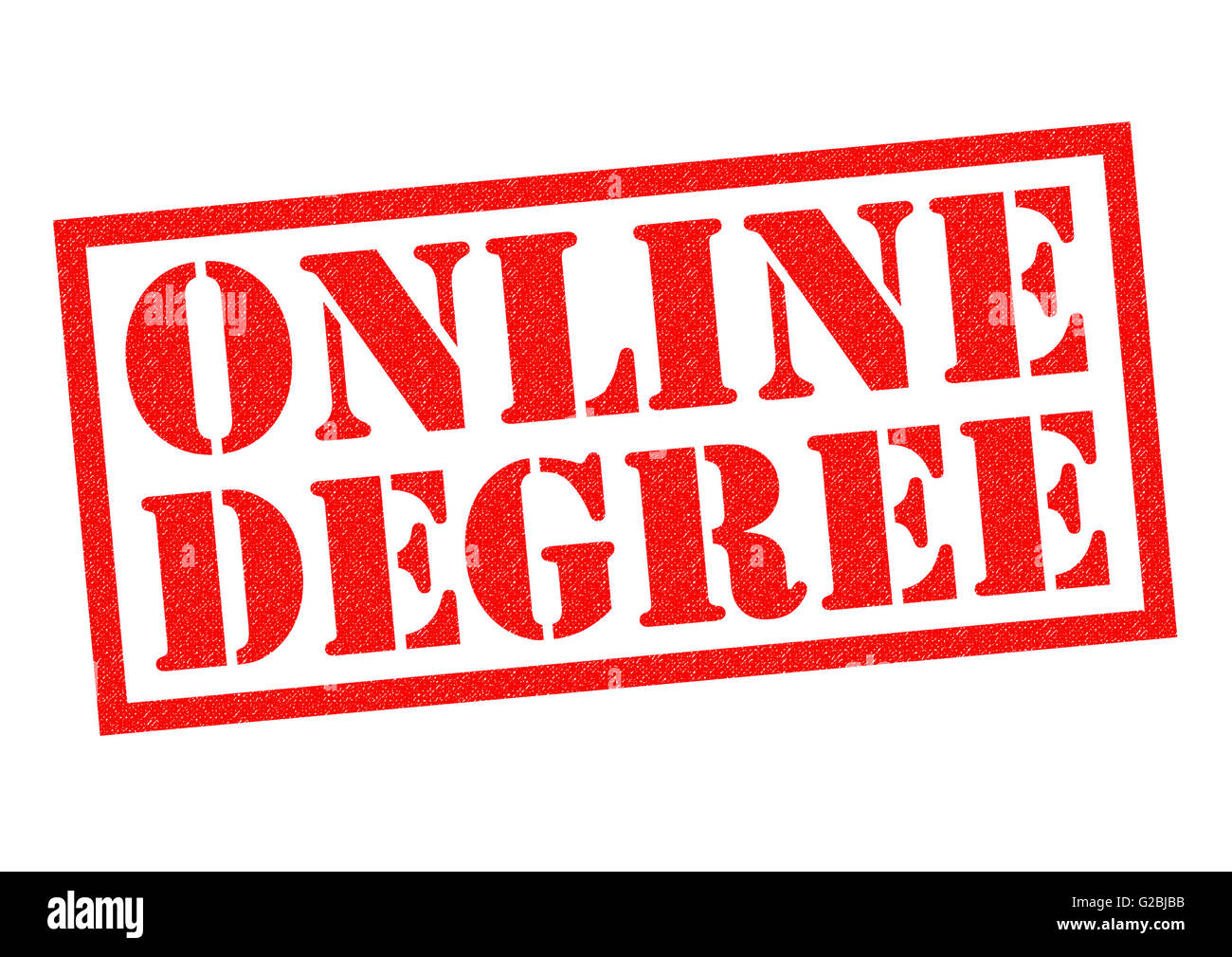 ONLINE DEGREE red Rubber Stamp over a white background Stock Photo - Alamy
