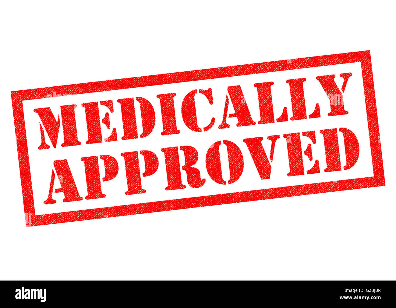 MEDICALLY APPROVED red Rubber Stamp over a white background Stock Photo ...