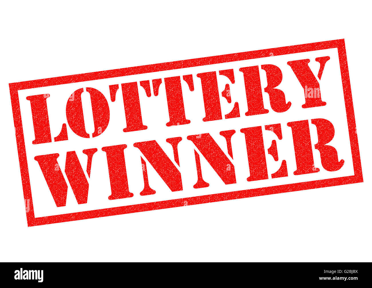 LOTTERY WINNER red Rubber Stamp over a white background Stock Photo - Alamy