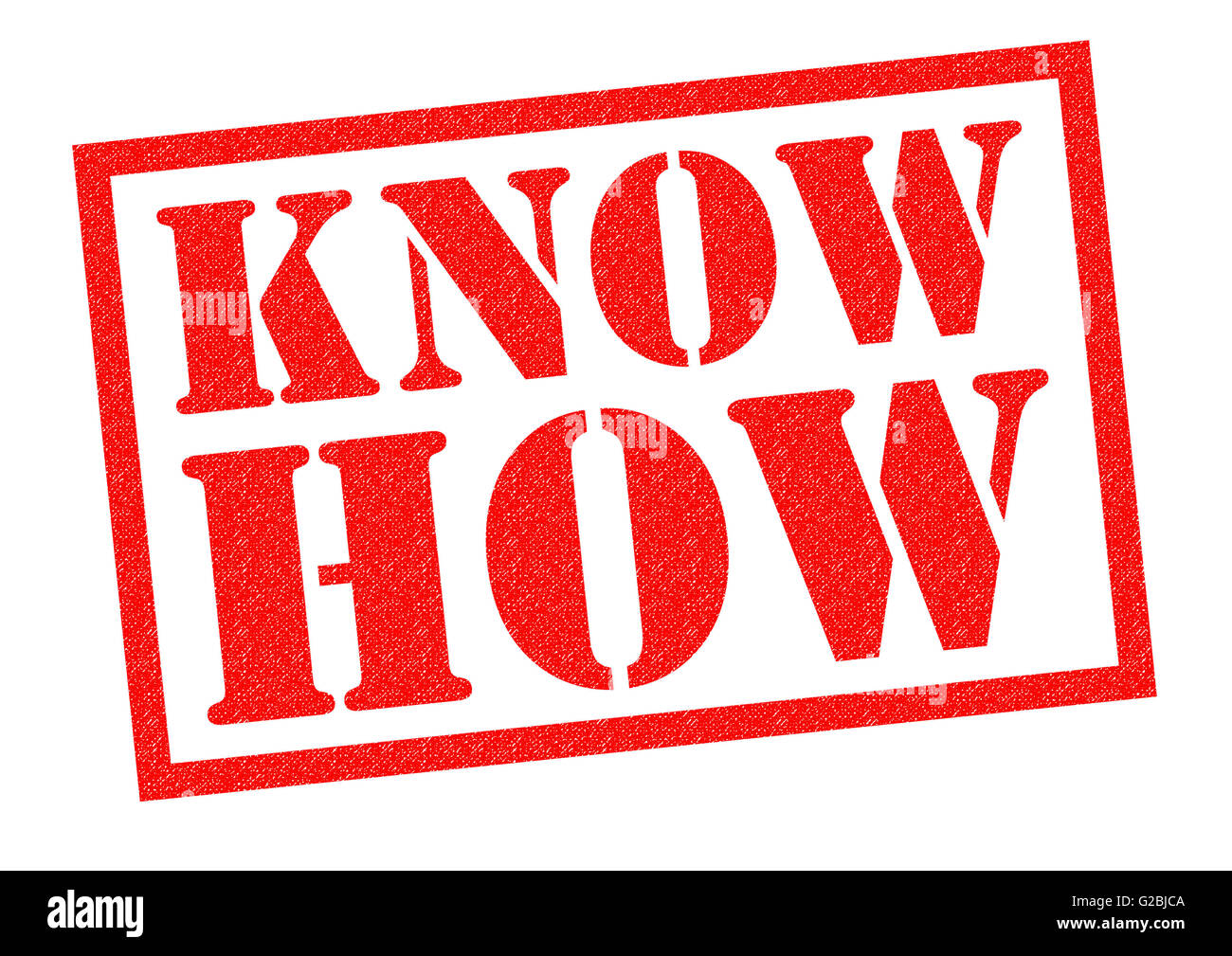 KNOW HOW red Rubber Stamp over a white background Stock Photo - Alamy