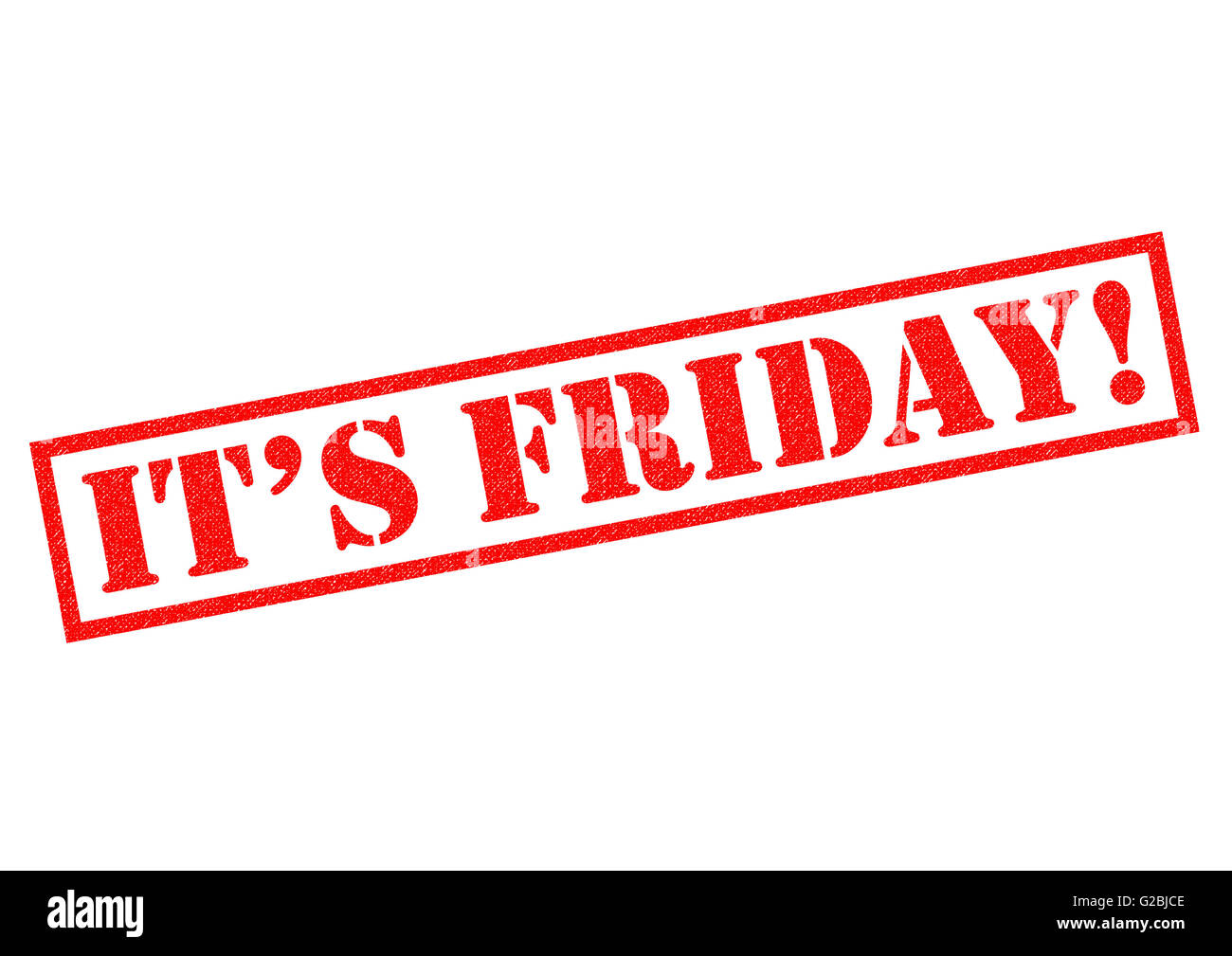 ITS FRIDAY! red Rubber Stamp over a white background Stock Photo - Alamy