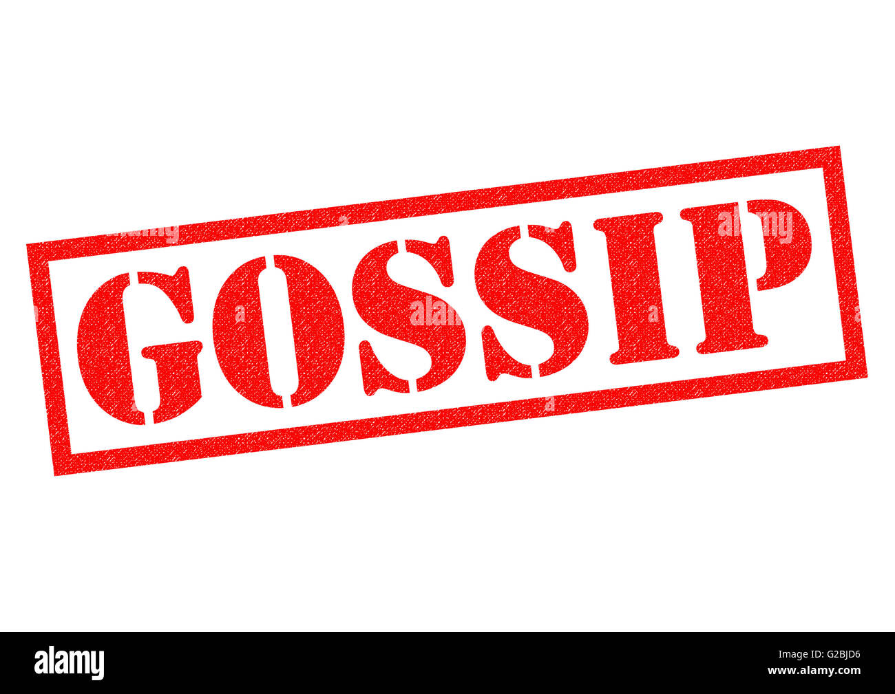 GOSSIP red Rubber Stamp over a white background Stock Photo - Alamy