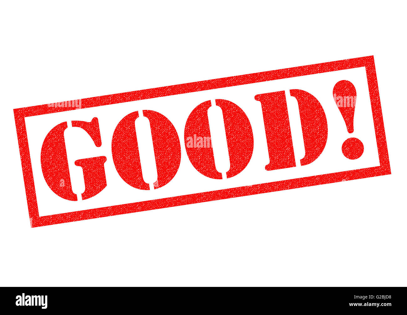 GOOD! red Rubber Stamp over a white background Stock Photo - Alamy
