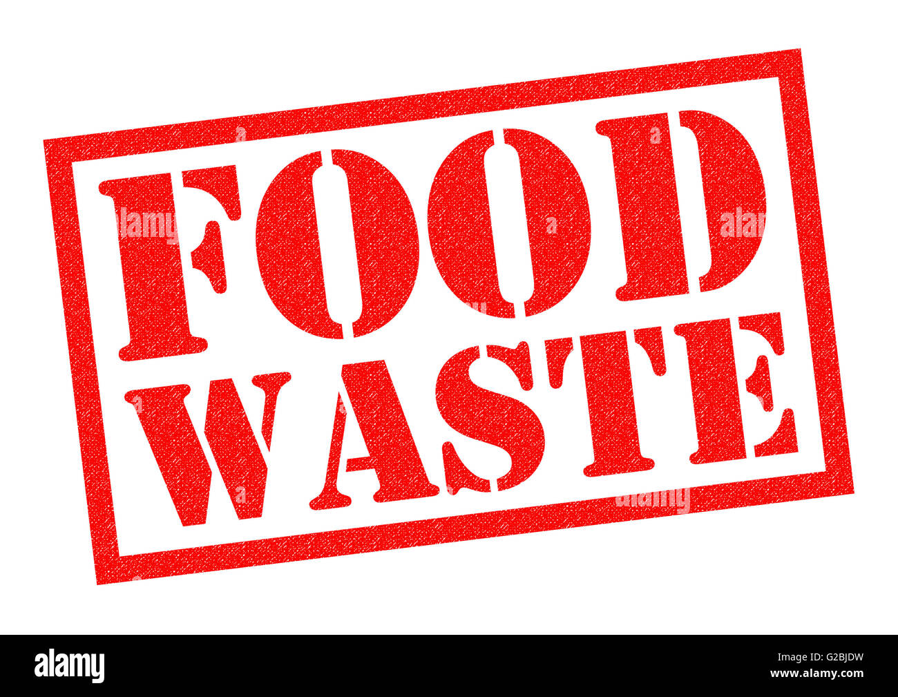 FOOD WASTE red Rubber Stamp over a white background Stock Photo - Alamy