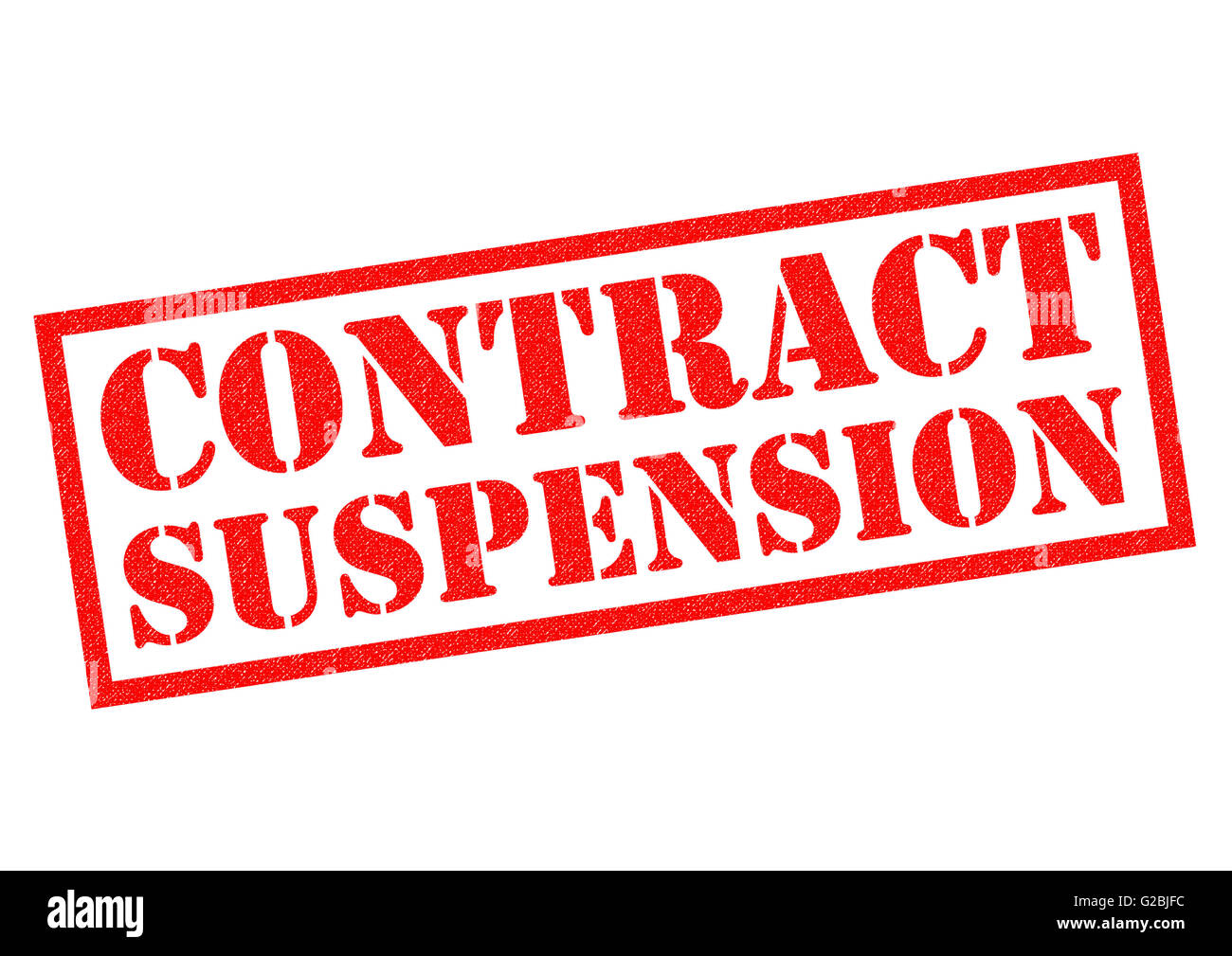 CONTRACT SUSPENSION red Rubber Stamp over a white background Stock ...