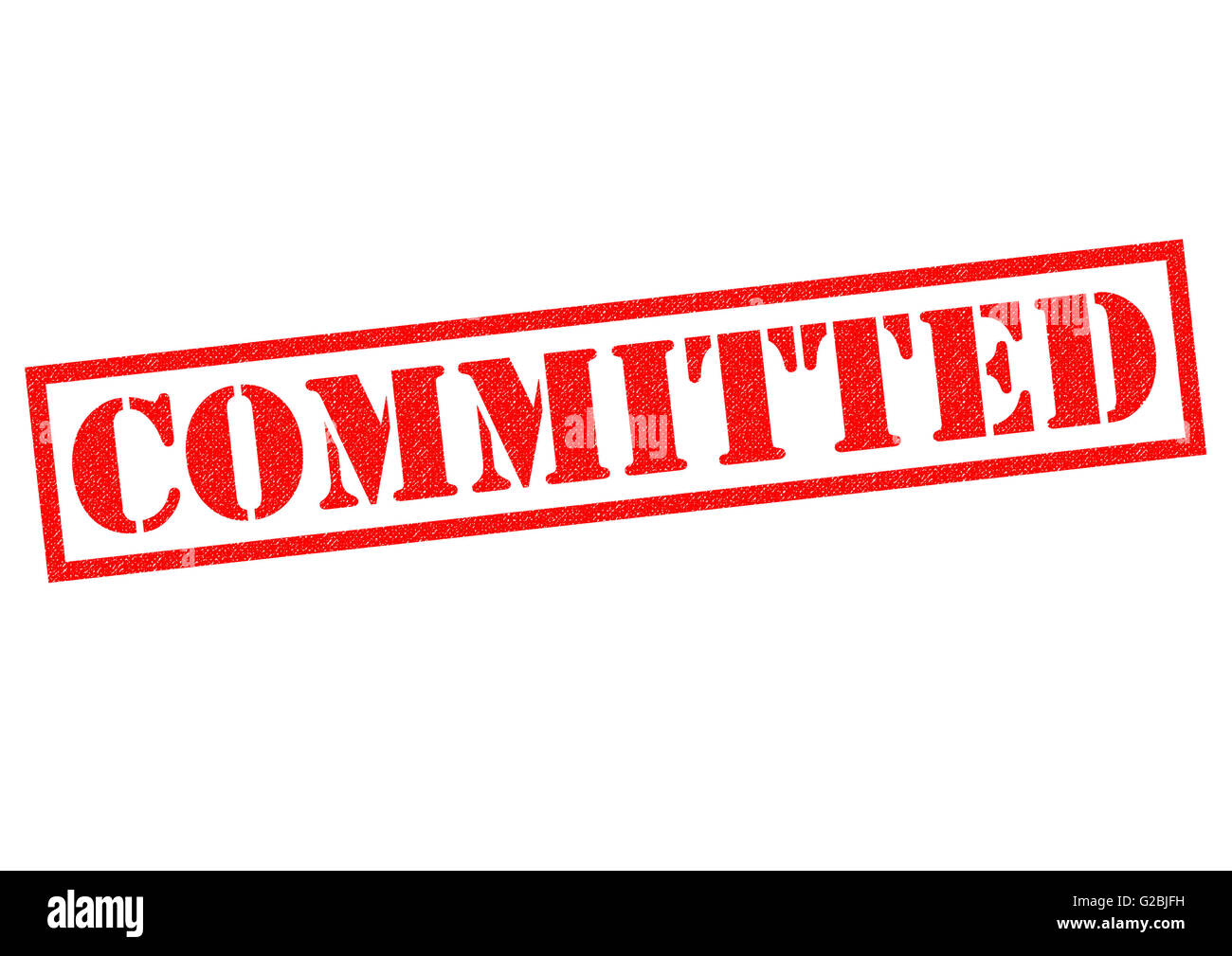 COMMITTED red Rubber Stamp over a white background Stock Photo - Alamy