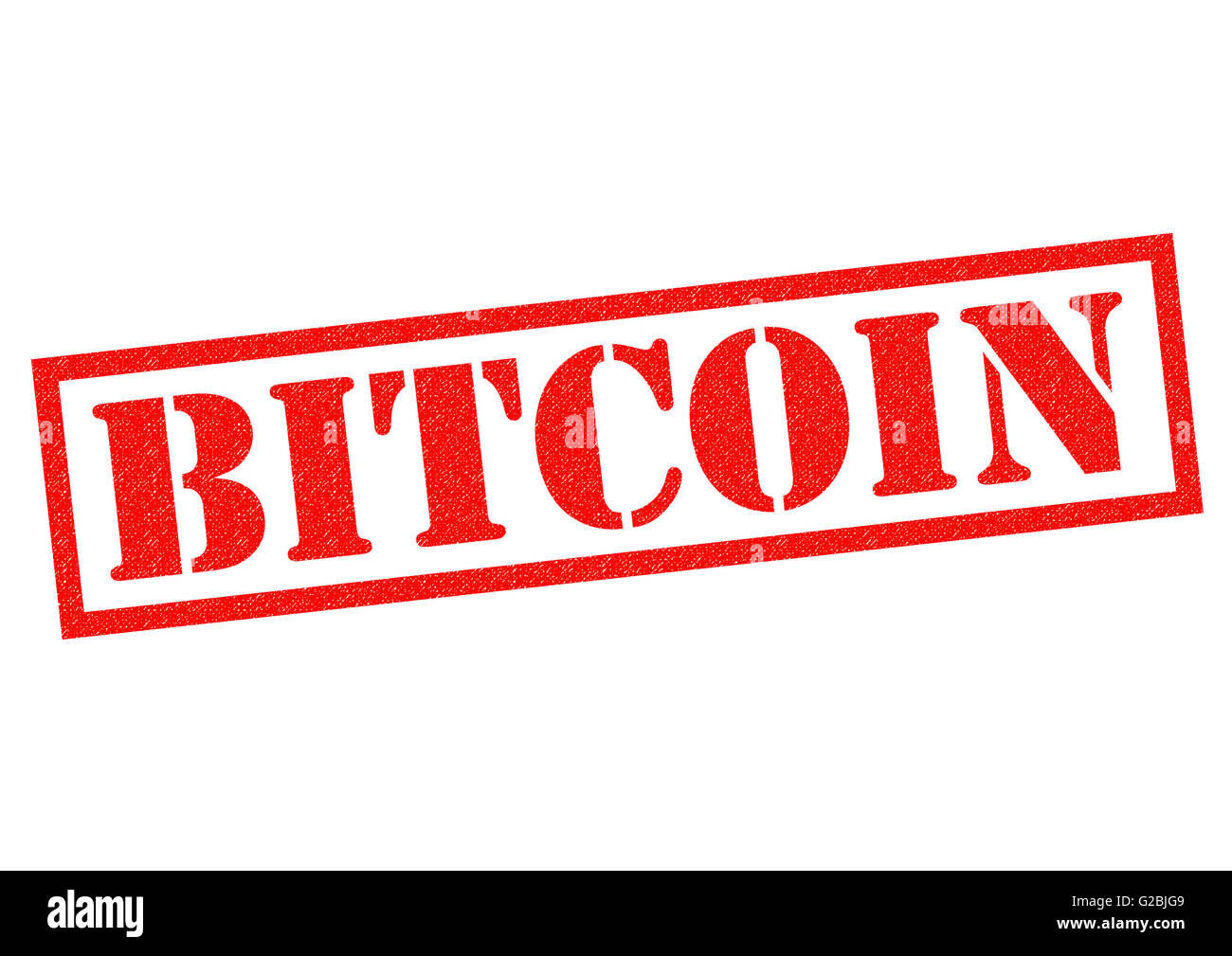 BITCOIN red Rubber Stamp over a white background Stock Photo - Alamy