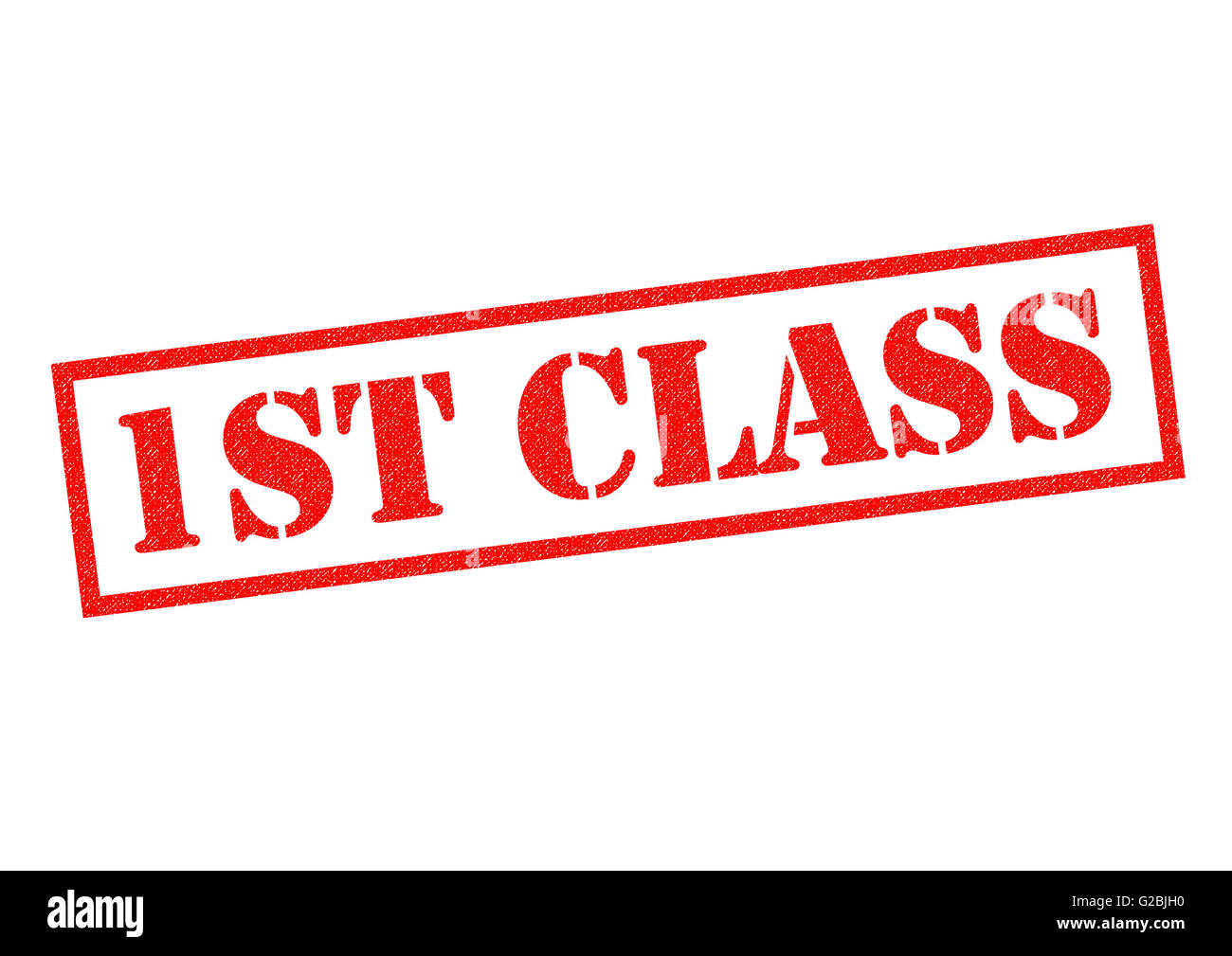 1ST CLASS red Rubber Stamp over a white background Stock Photo - Alamy