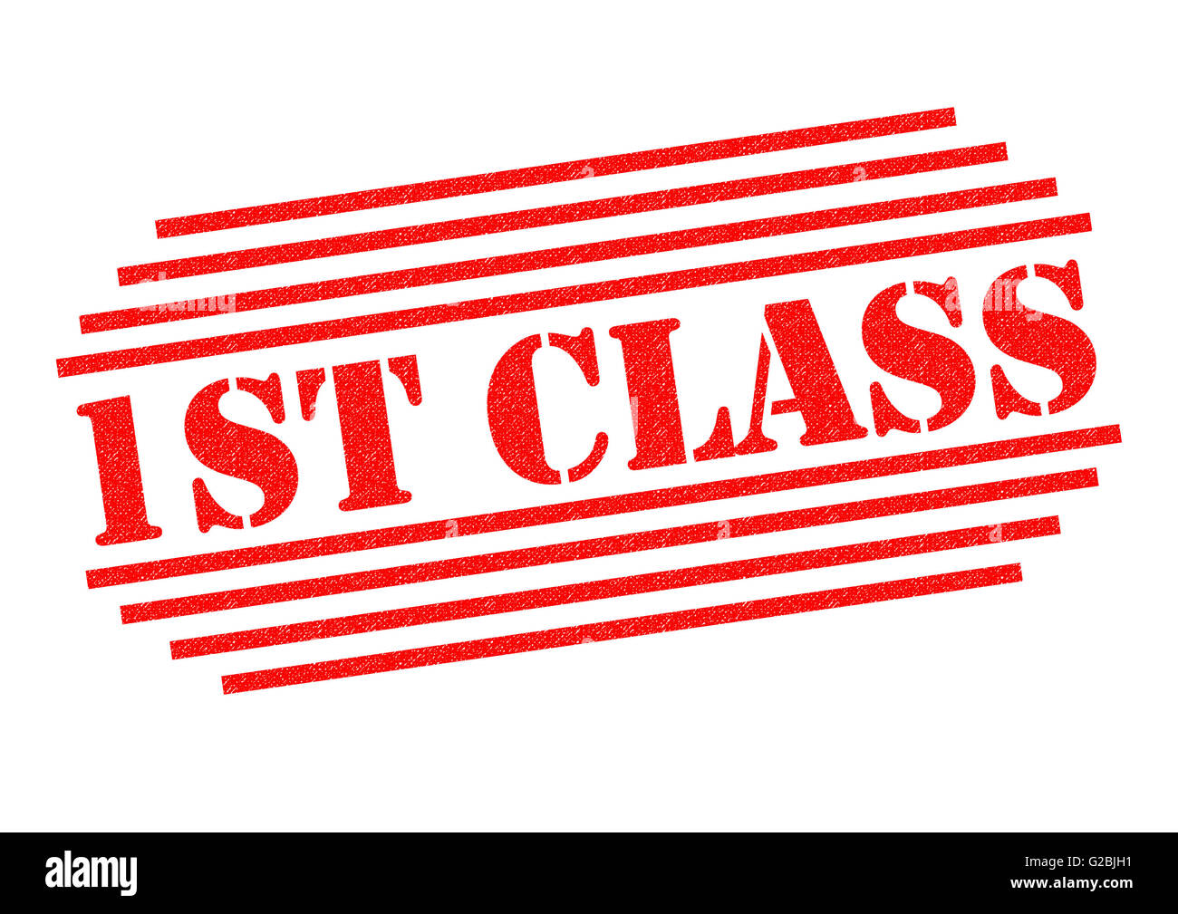 1ST CLASS red Rubber Stamp over a white background Stock Photo - Alamy