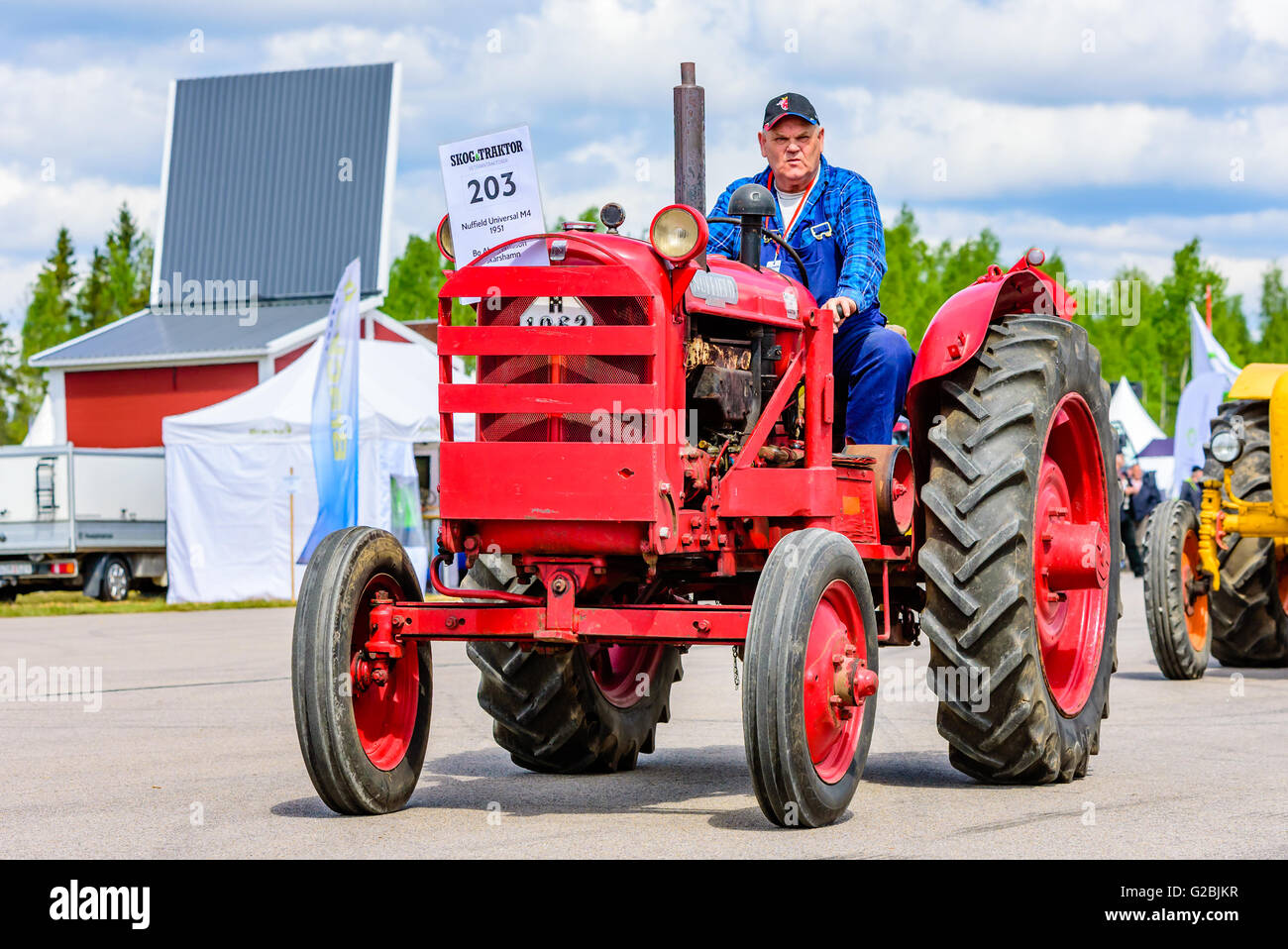 Emmaboda, Sweden - May 14, 2016: Forest and tractor (Skog och traktor ...