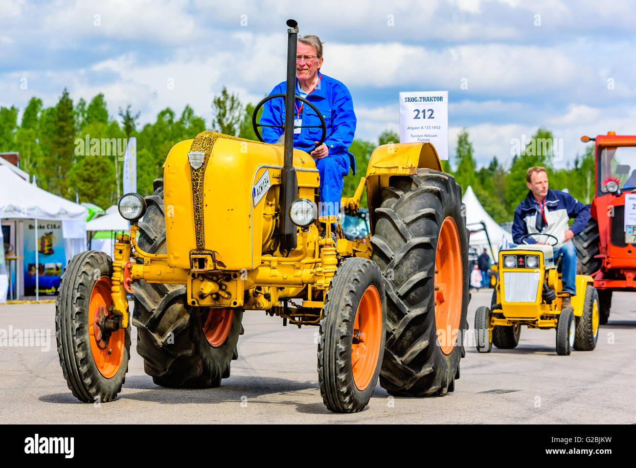 Emmaboda, Sweden - May 14, 2016: Forest and tractor (Skog och traktor ...